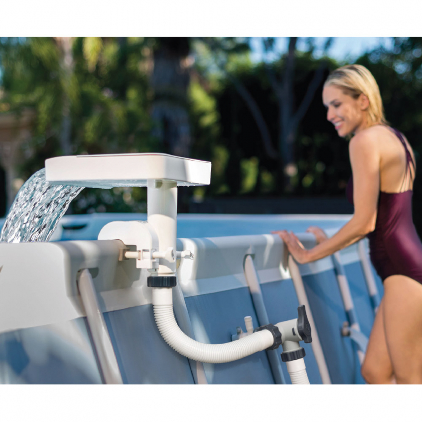 Intex 28090 Pool vandfald sprinkler multifarvet LED lys til ramme pool